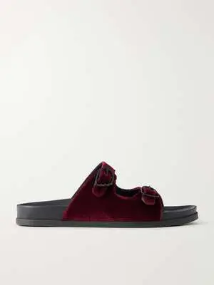 ANCIENT GREEK SANDALS Selestia Velvet Sandals - Red