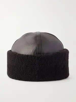 Nour Hammour Shearling Beanie - Brown