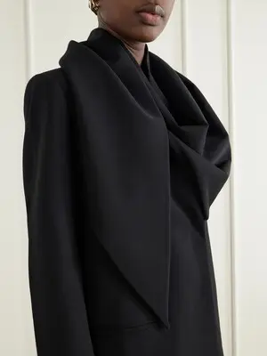 Sea Remi Scarf-effect Wool-blend Crepe Blazer