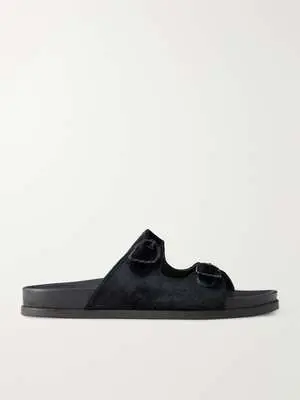 ANCIENT GREEK SANDALS Selestia Velvet Sandals - Black