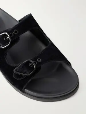 ANCIENT GREEK SANDALS Selestia Velvet Sandals - Black