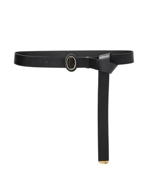 Givenchy Leather Belt With Oval Buckle - Black