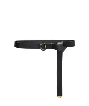 Givenchy Leather Belt With Oval Buckle - Black