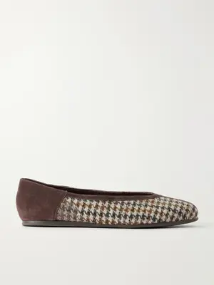 ANCIENT GREEK SANDALS Houndstooth Ballet Flats - Brown