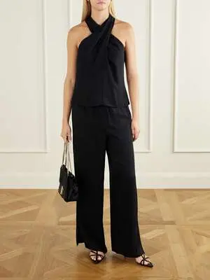 Theory Halter Crepe Top