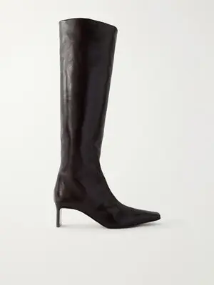 Khaite Knee-high Leather Boots - Brown