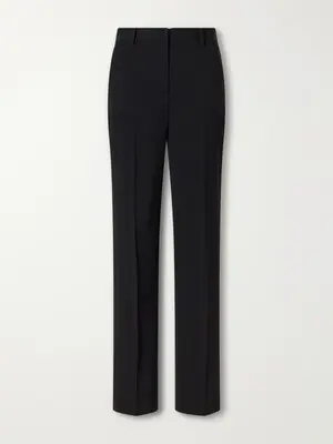Theory Crepe Straight-leg Pants - Black