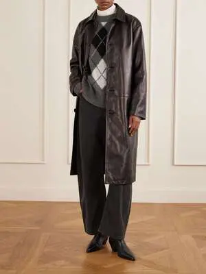 NILI LOTAN Donnika Argyle Checked Cashmere And Silk-blend Sweater