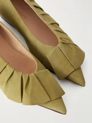 JW Anderson Suede Ballet Flats - Green