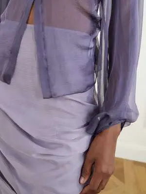 PAULINE DUJANCOURT Alyona Cut-out Silk Blouse