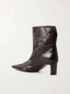 Khaite Ona 55 Leather Ankle Boots