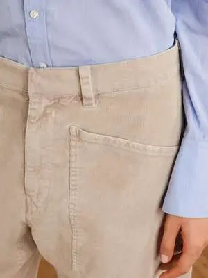 NILI LOTAN Shon Cotton-blend Twill Tapered Pants - Sand