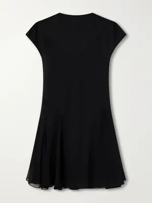 Khaite Scarla Silk-chiffon Mini Dress - Black