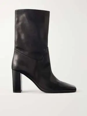 Khaite Petra 55 Leather Ankle Boots - Black