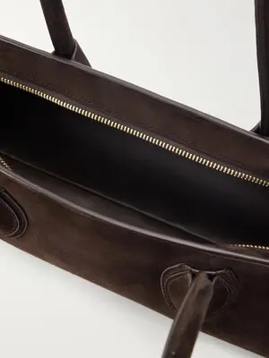 Khaite Donna Suede Shoulder Bag - Brown