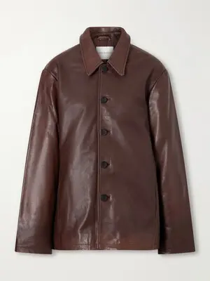Studio Nicholson Landau Leather Jacket - Metallic