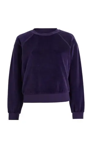 Suzie Kondi Raglan Velour Top - Purple