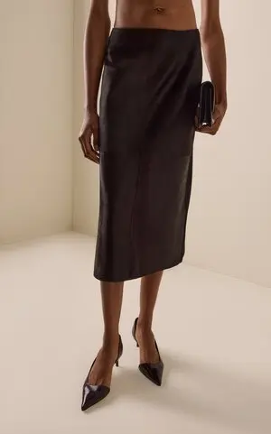 Nour Hammour Alana Pony Hair Midi Skirt