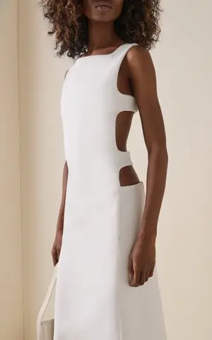 COURREGES Cut-out Crepe Maxi Dress