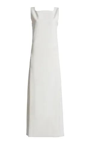 COURREGES Crepe Maxi Dress With Cut-outs - White
