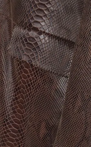 Paris Georgia Python-embossed Leather Trench Coat