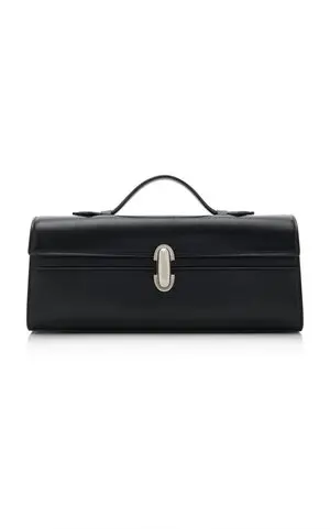Savette Slim Symmetry Leather Pochette - Black