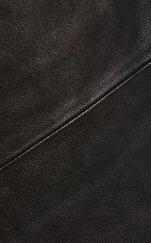 Nour Hammour Selly Leather Midi Skirt