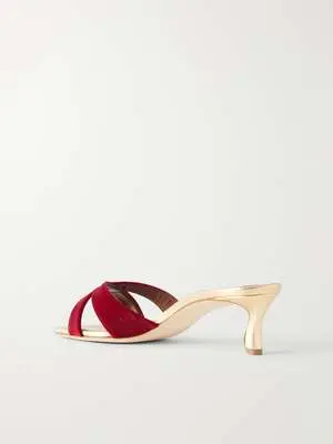 Manolo Blahnik Callydramu 50 Velvet Sandals
