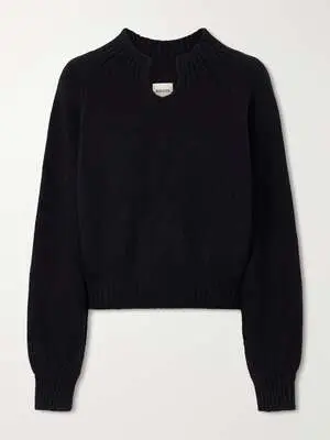 Khaite Cain Lofty Cashmere Sweater - Black