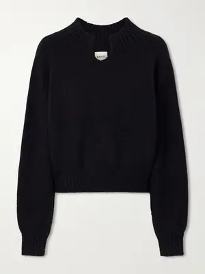 Khaite Cain Lofty Cashmere Sweater - Black