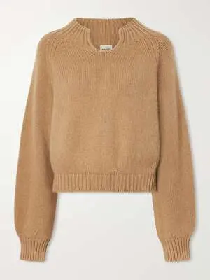 Khaite Cain Lofty Cashmere Sweater - Tan