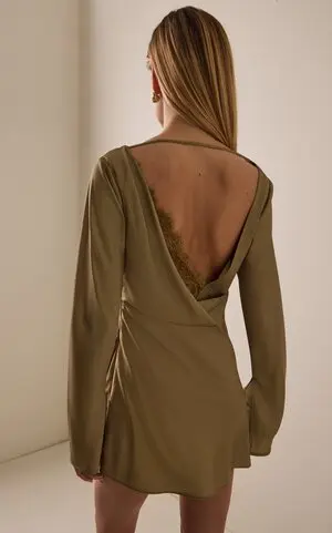 Significant Other Ily Satin Mini Dress