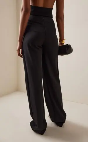Balmain Grain De Poudre Wool Loose Pants