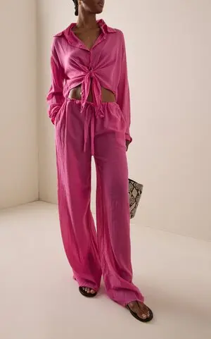 All Three Demi Gauze Wide Leg Pants