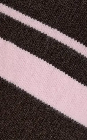 Matthew Bruch Striped Mohair Knit Polo