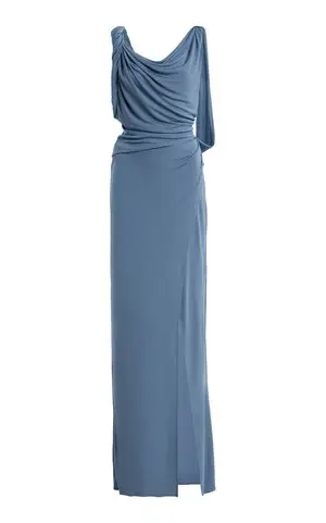 SIR. Olenna Twist Crepe Low-back Gown