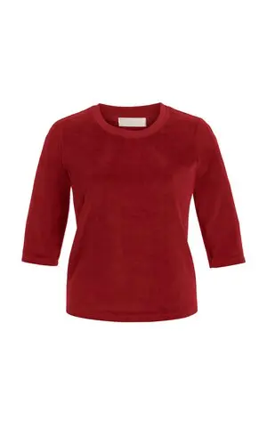 Suzie Kondi Corfu Velour Top - Red