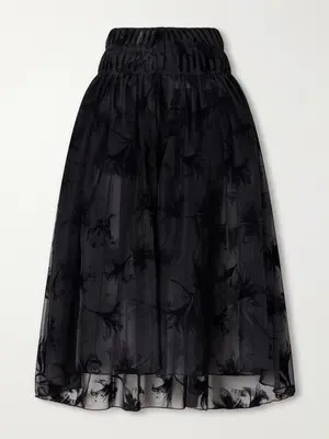 PAULINE DUJANCOURT Rebecca Midi Skirt - Black