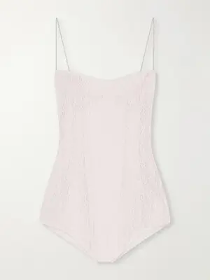 PAULINE DUJANCOURT Lace Bodysuit - Pink
