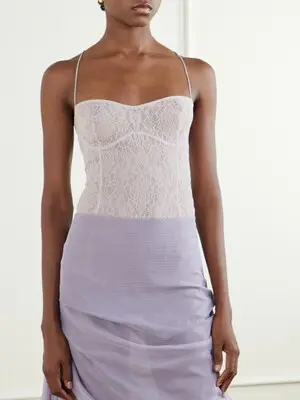 PAULINE DUJANCOURT Lace Bodysuit - Pink