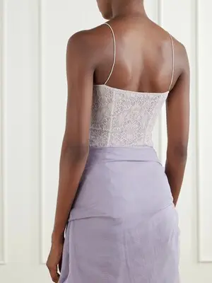 PAULINE DUJANCOURT Lace Bodysuit - Pink