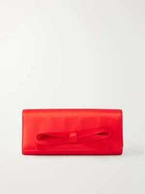 Carolina Herrera Ribbon Detailed Satin Clutch