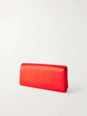 Carolina Herrera Ribbon Detailed Satin Clutch