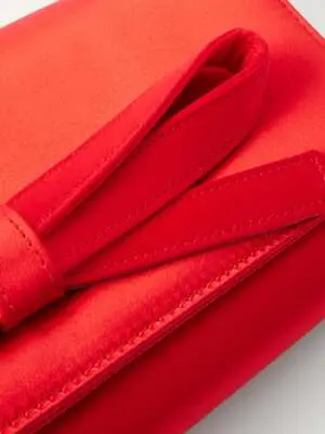 Carolina Herrera Ribbon Detailed Satin Clutch