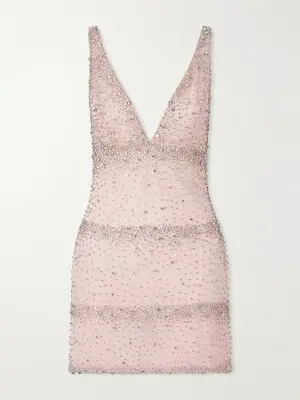 Costarellos Crystal-embellished Mini Dress - Pink