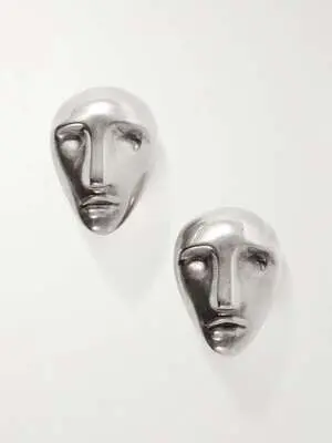 Khaite Visage-toned Earrings - Silver