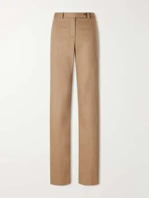 Khaite Hunter Wool And Cashmere-blend Straight-leg Pants