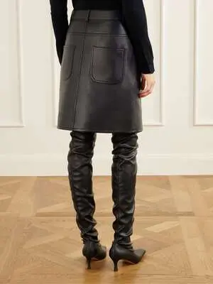 COURREGES Leather Midi Skirt