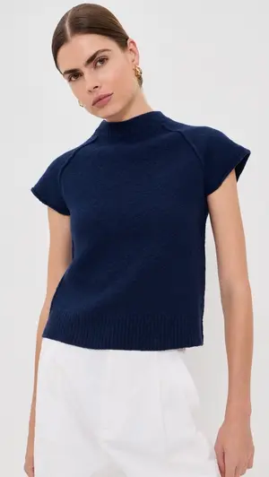 JIL SANDER Wool Top With Kimono Sleeves