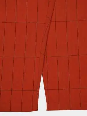 BAZISZT Baziiszt Hand-woven Cotton Plaid Pants
